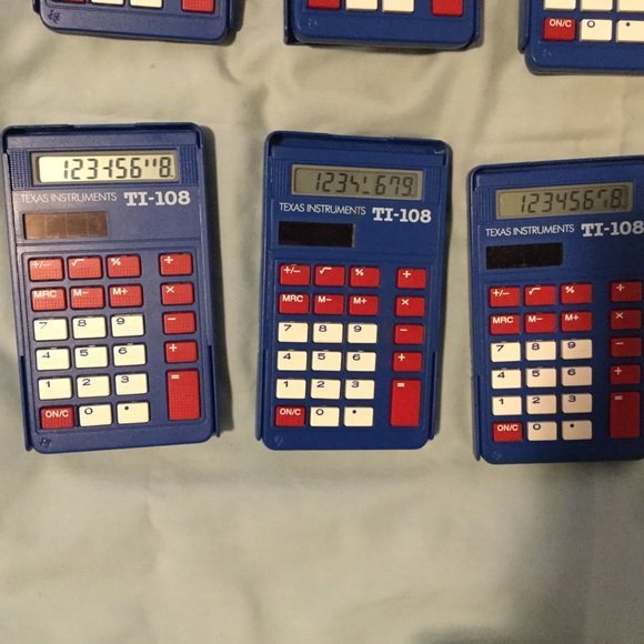 Texas Instrument | Other | Texas Instrument Ti108 Basic Blue Calculator ...